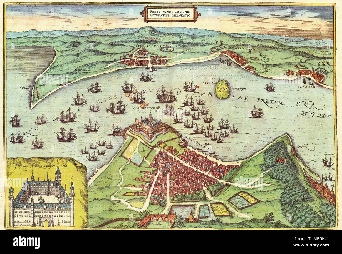 Map of elsinore hi-res stock photography and images - Alamy