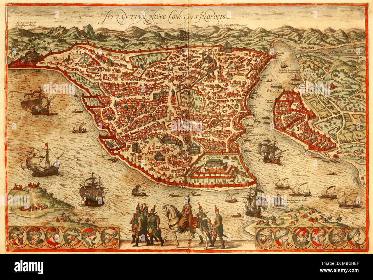 Istanbul map medieval hi-res stock photography and images - Alamy