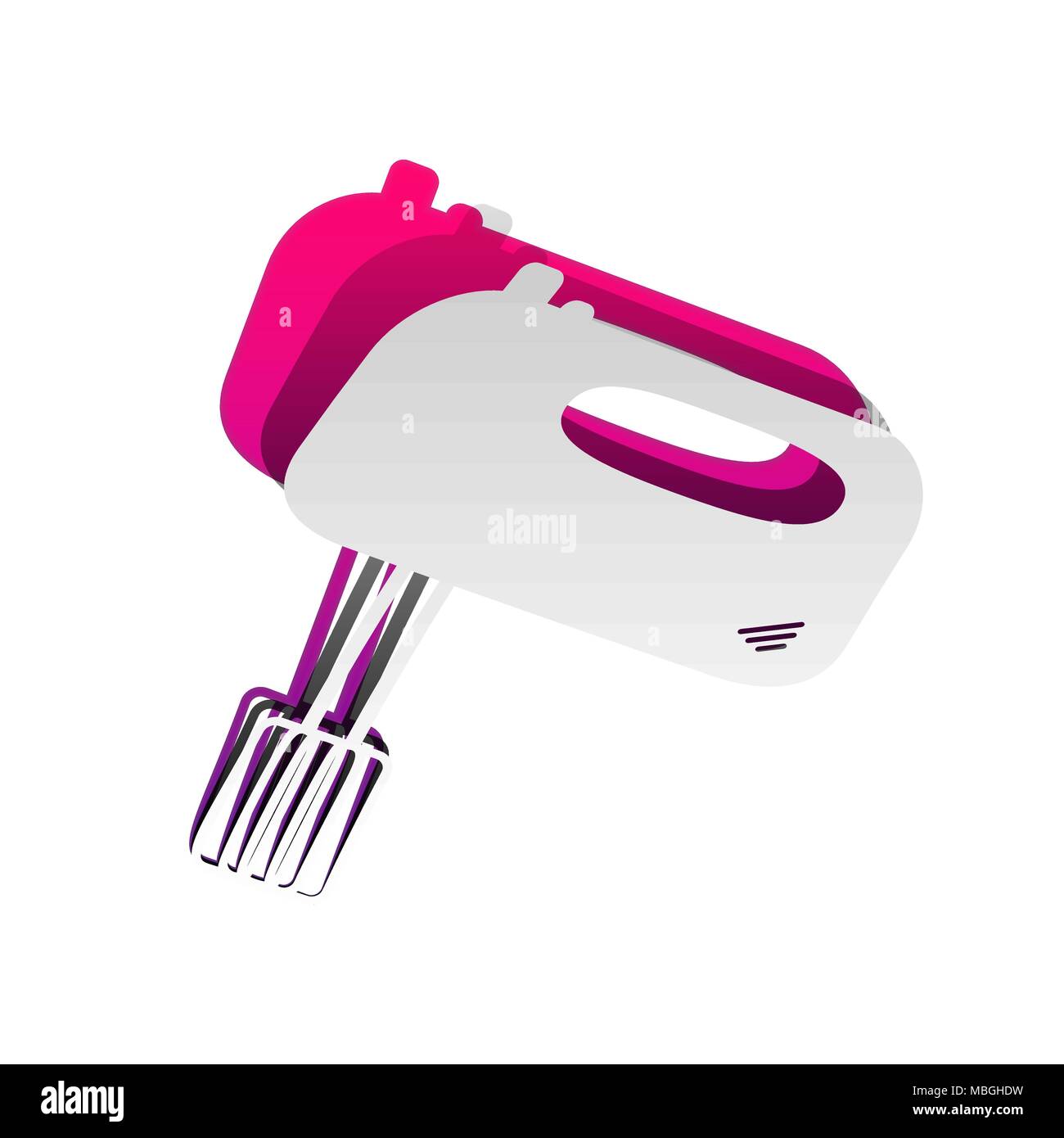 Kitchen mixer sign. Vector. Detachable paper with shadow at underlying ...