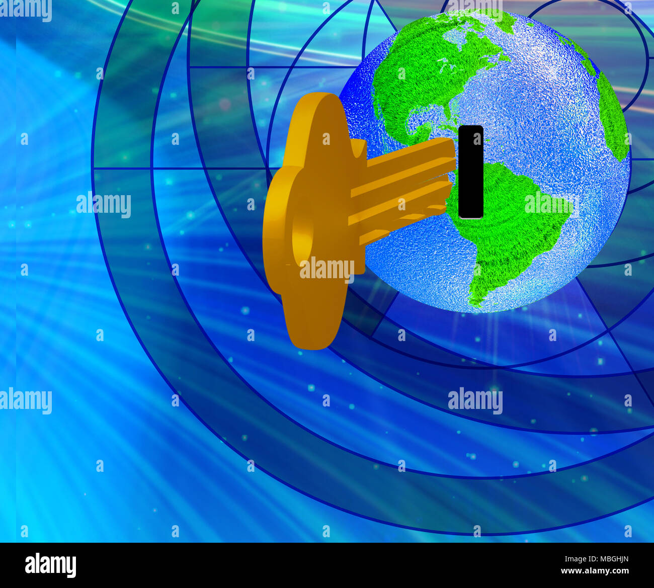 Blue hole sphere globe hi-res stock photography and images - Alamy