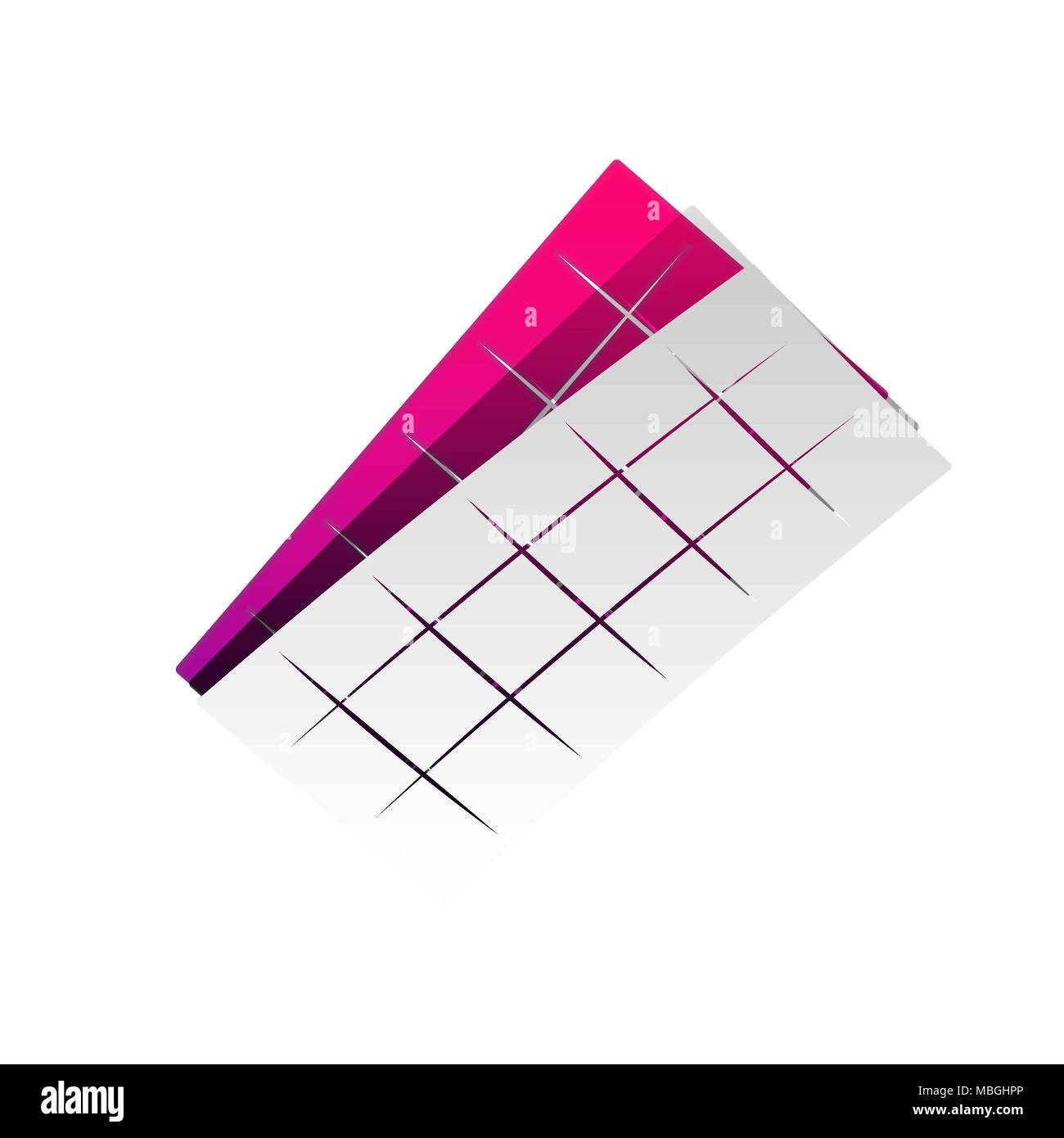 Chocolate sign. Vector. Detachable paper with shadow at underlying ...