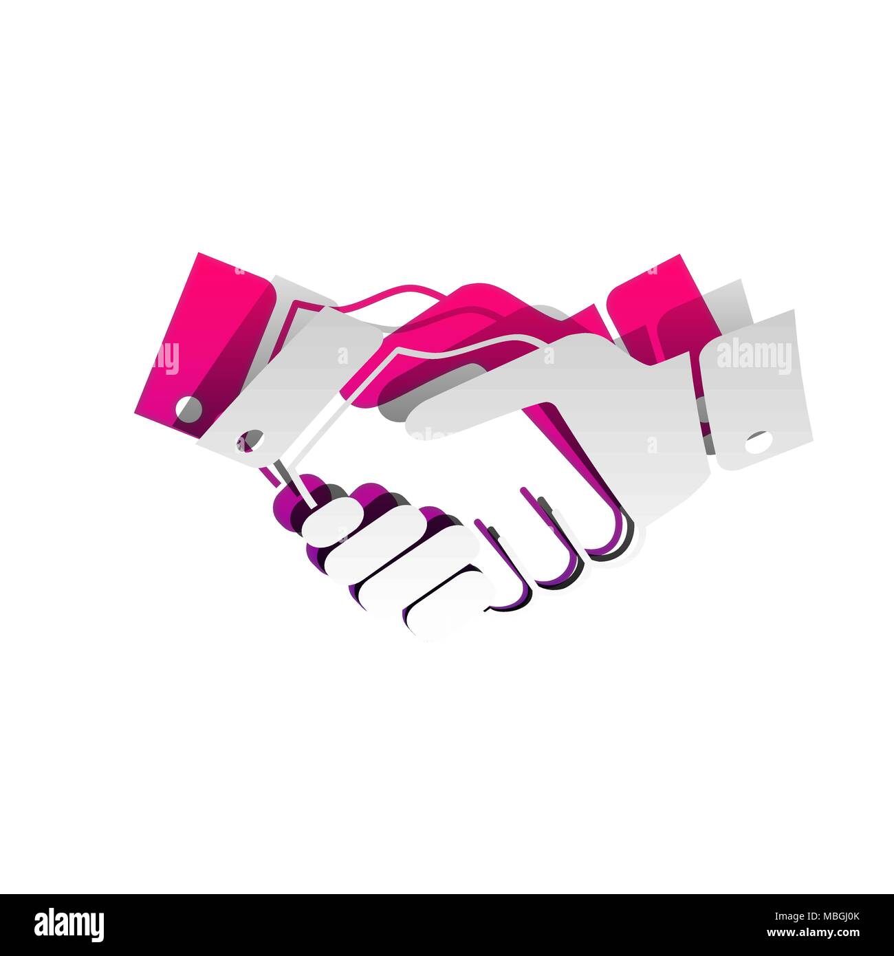 Business handshake / contract agreement sign illustration. Vector ...