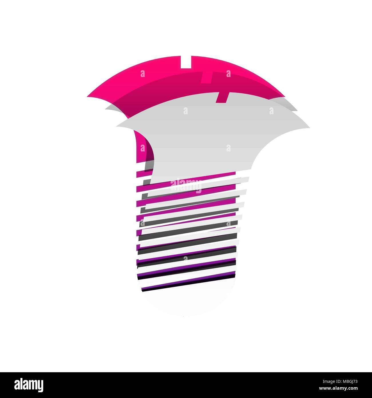 Screw sign. Vector. Detachable paper with shadow at underlying layer ...