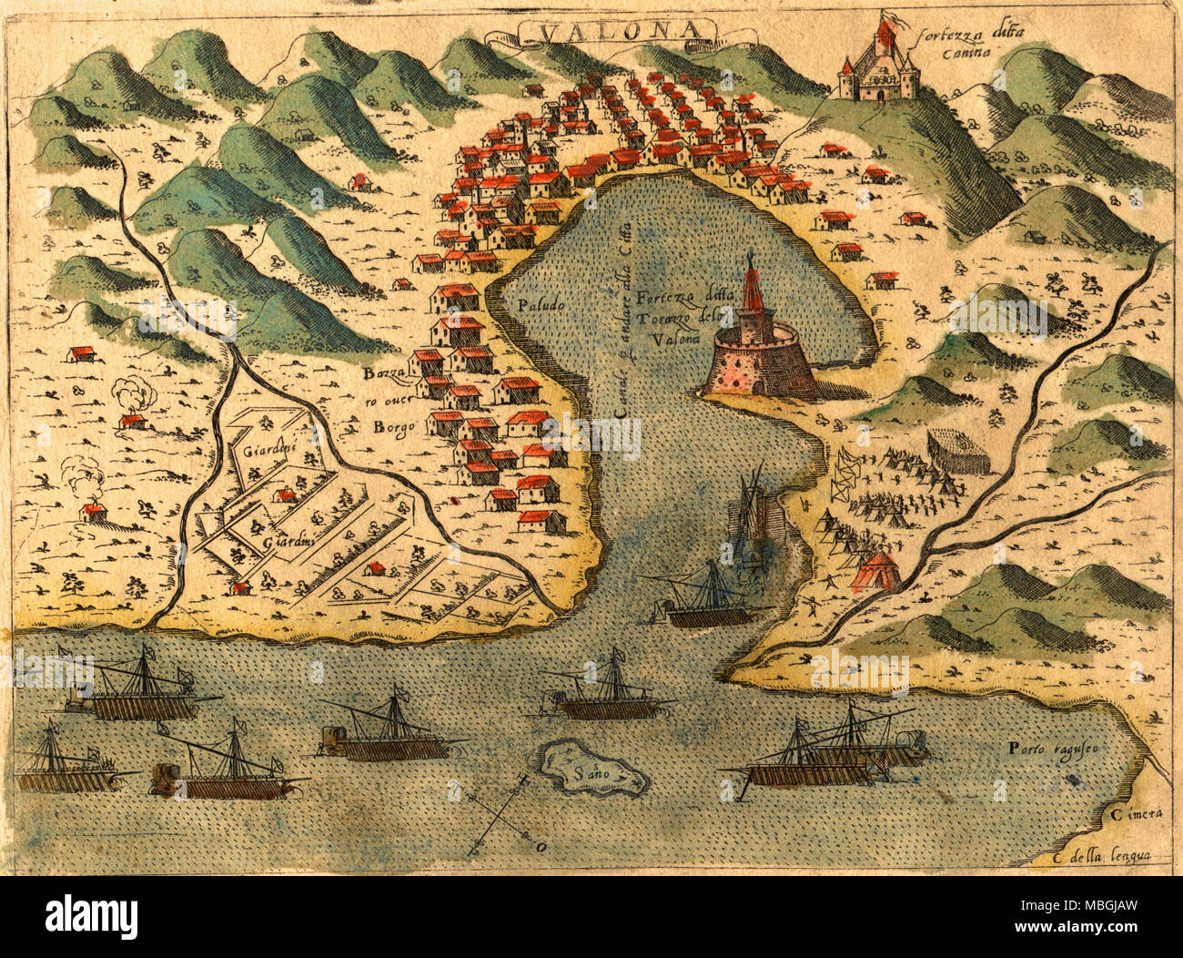 Vlore map hi-res stock photography and images - Alamy