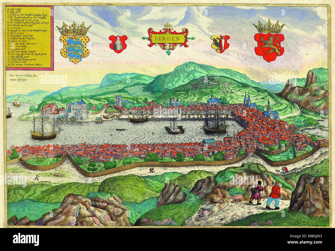 Bergen map hi-res stock photography and images - Alamy