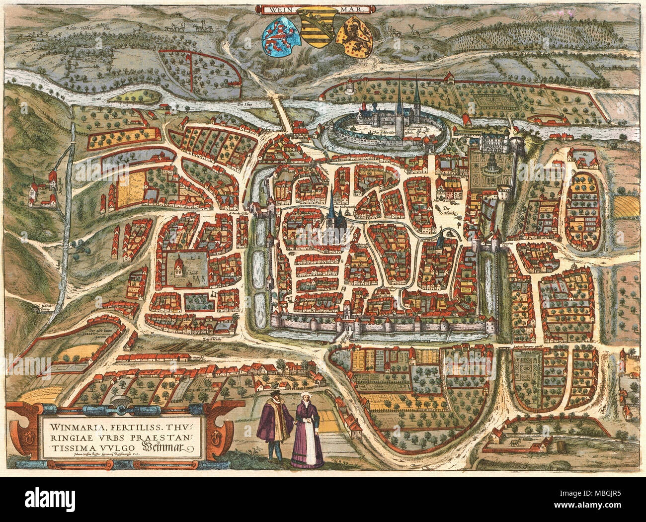 Weimar map hi-res stock photography and images - Alamy