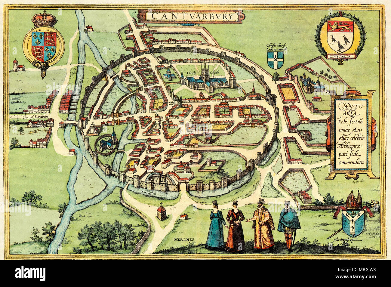 Medieval map canterbury hi-res stock photography and images - Alamy