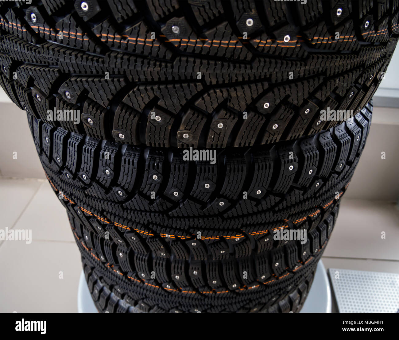 Auto parts warehouse stacked tires hi-res stock photography and images - Alamy