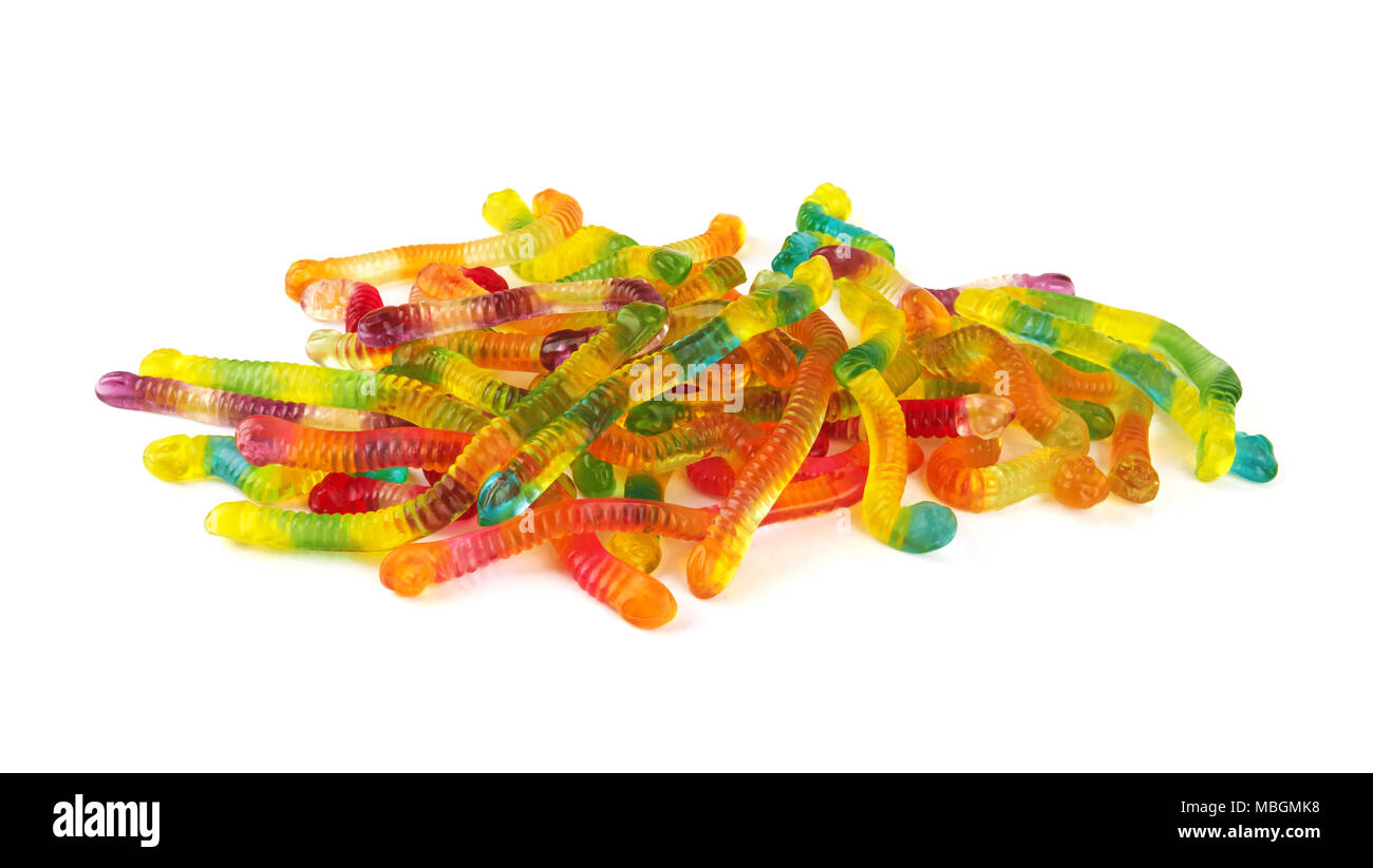 colorful neon gummy candies isolaten on white background Stock Photo ...