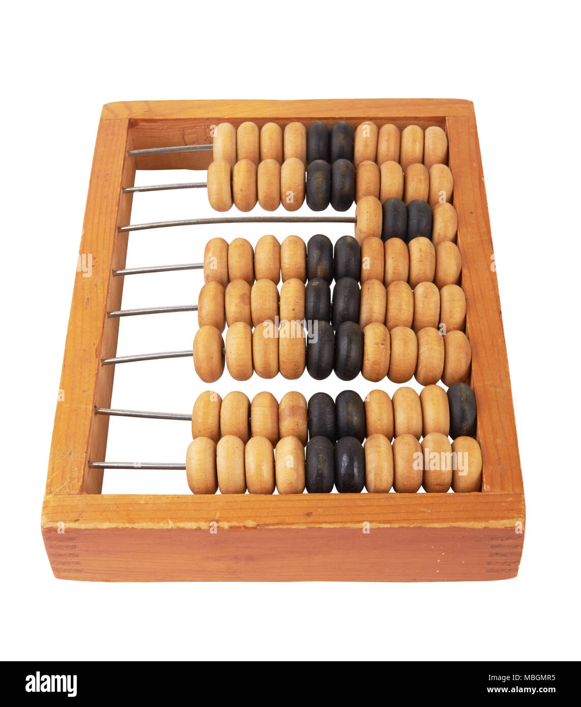 antique wooden abacus isolated on white background Stock Photo - Alamy
