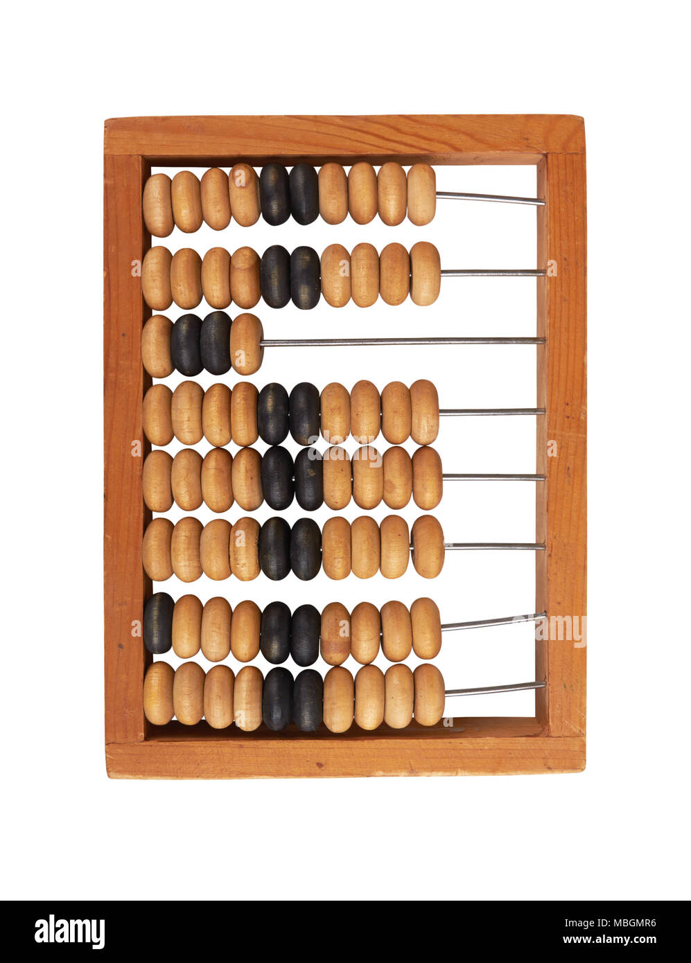 antique wooden abacus isolated on white background Stock Photo - Alamy