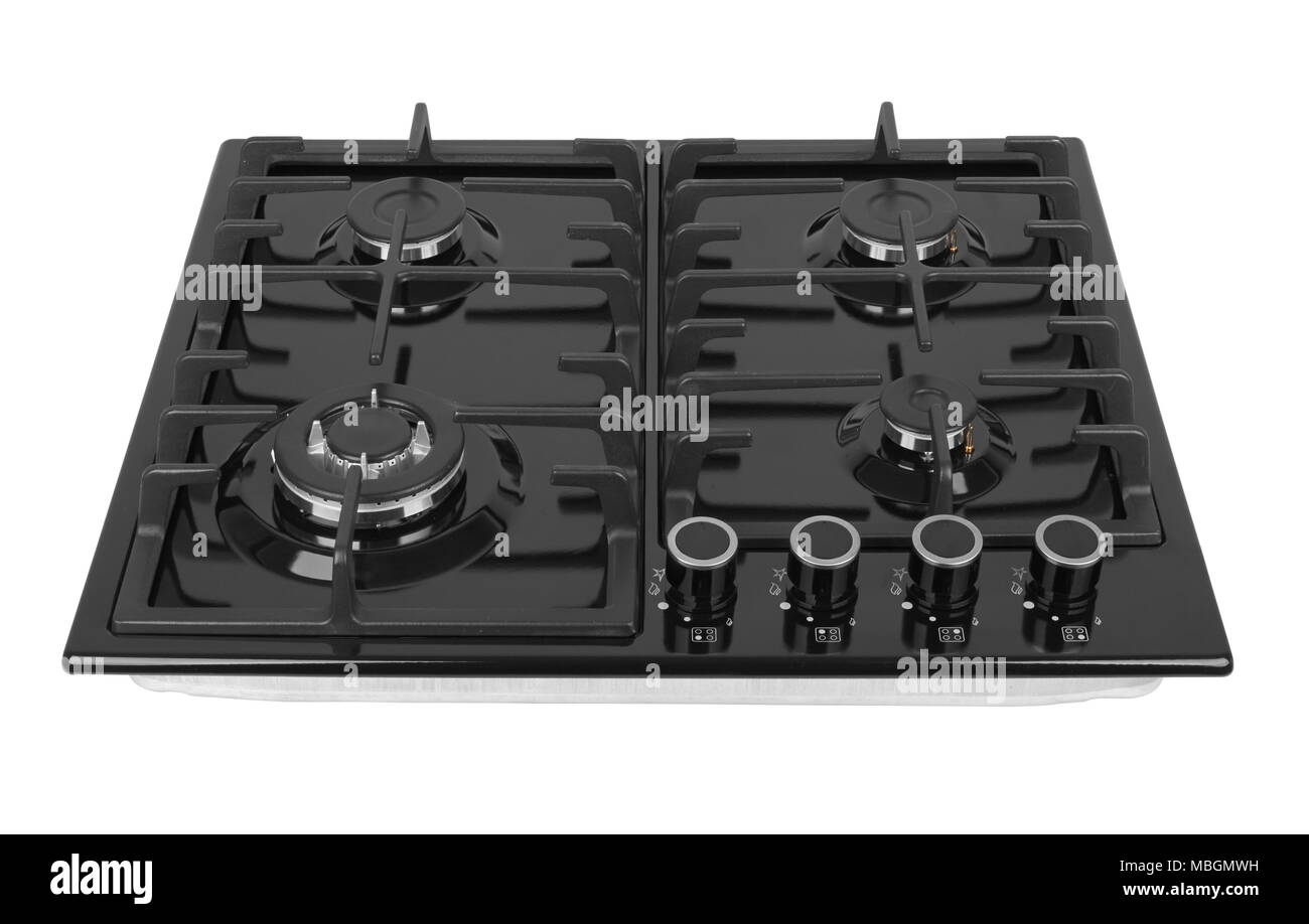 Gas stove isolated on a white background Stock Photo - Alamy