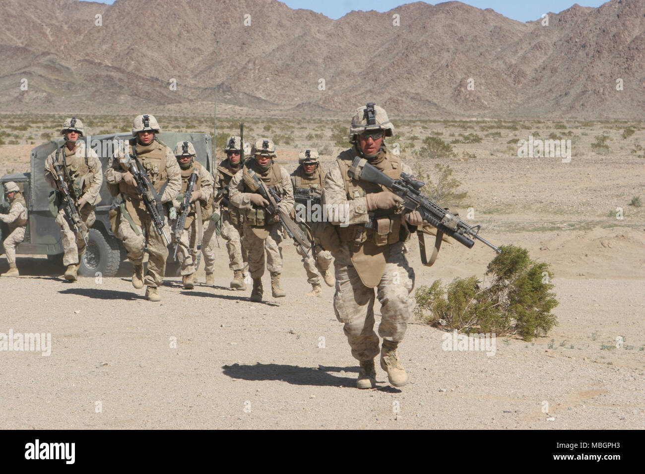 Exercising in the Mojave Stock Photo - Alamy