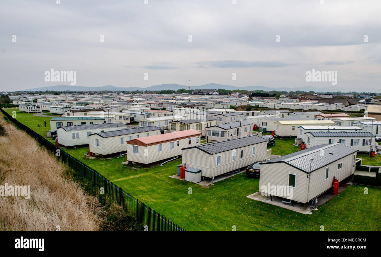 Caravan Park, Towyn, Wales Stock Photo - Alamy