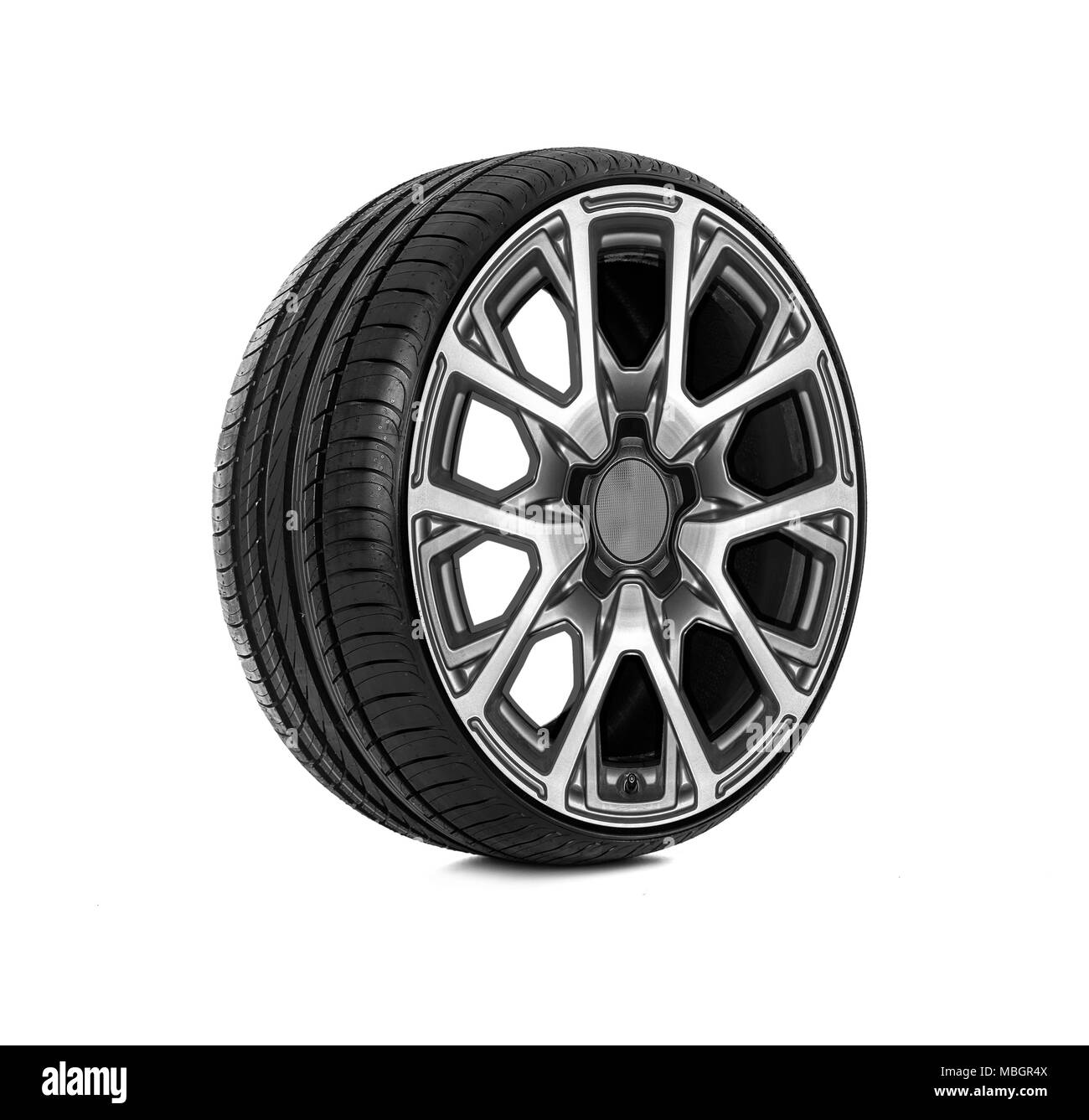 Replacement wheels on car road hi-res stock photography and images - Alamy