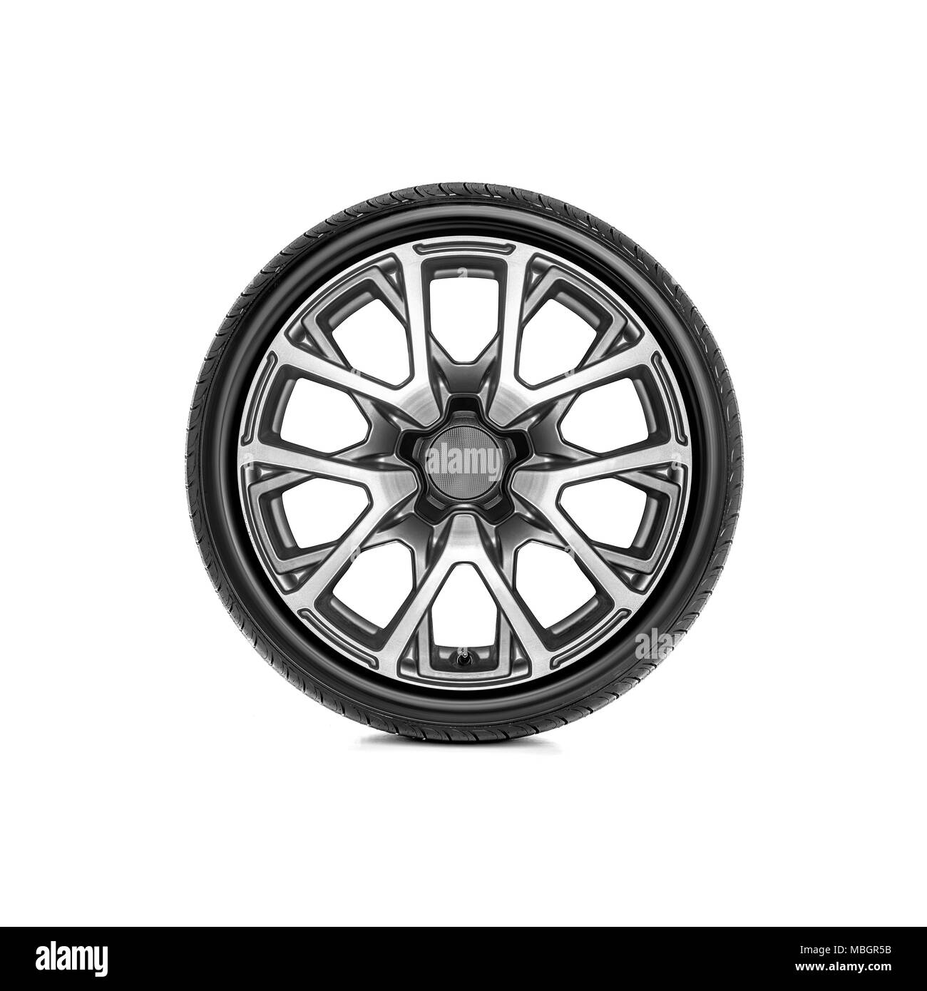 Car wheels on white background Stock Photo - Alamy
