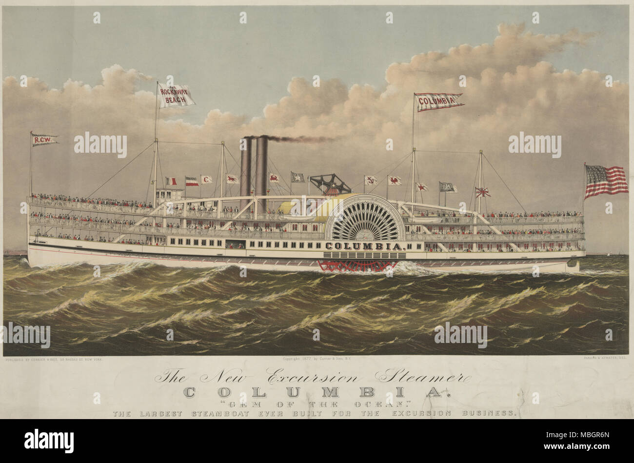 Excursion Steamer " Columbia Stock Photo - Alamy