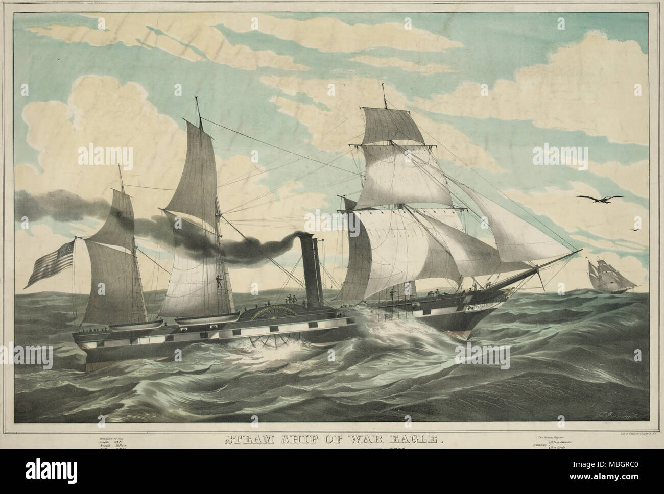 Steam ship of War Eagle Stock Photo - Alamy