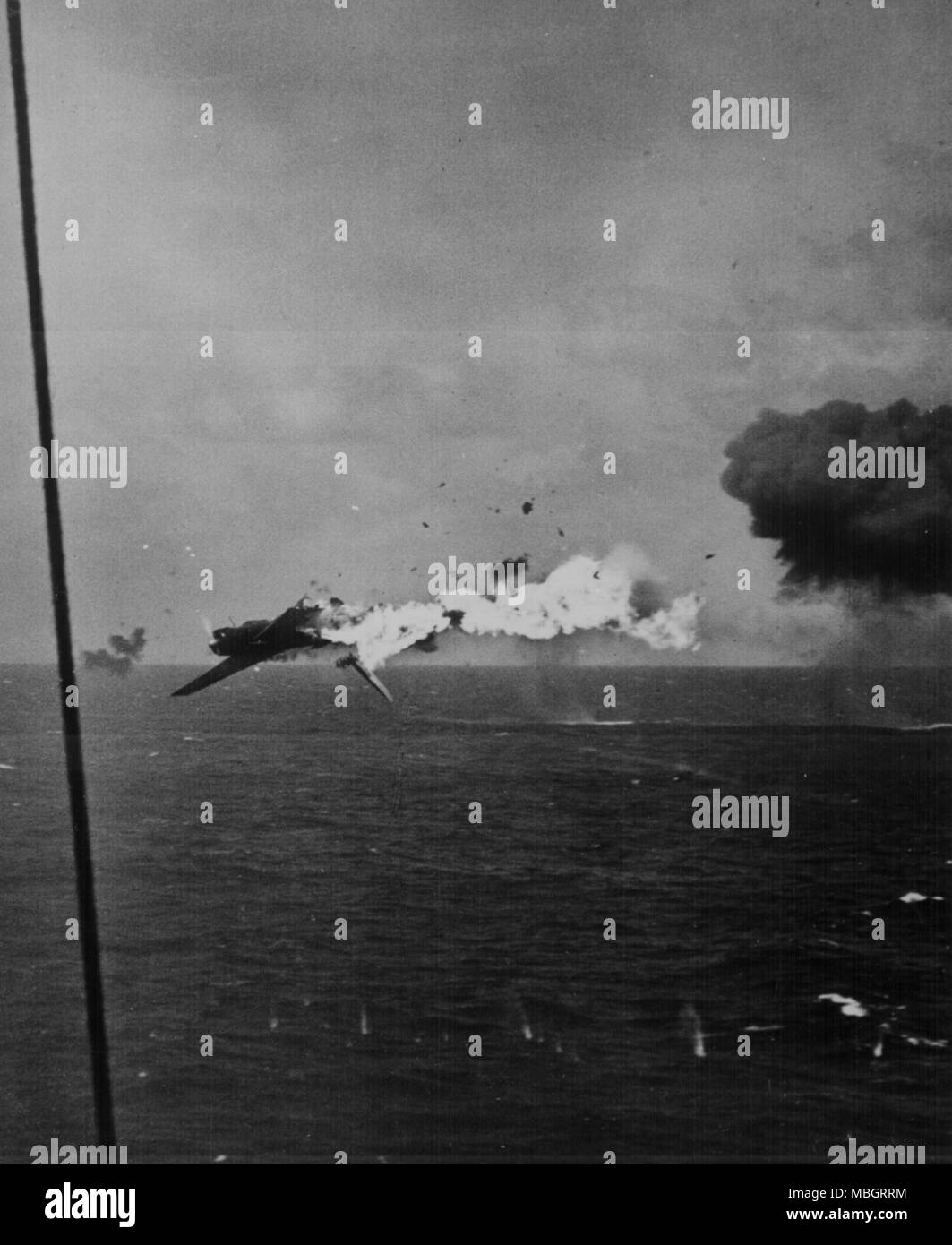 Japanese Bomber Fire His Last Torpedo Stock Photo - Alamy