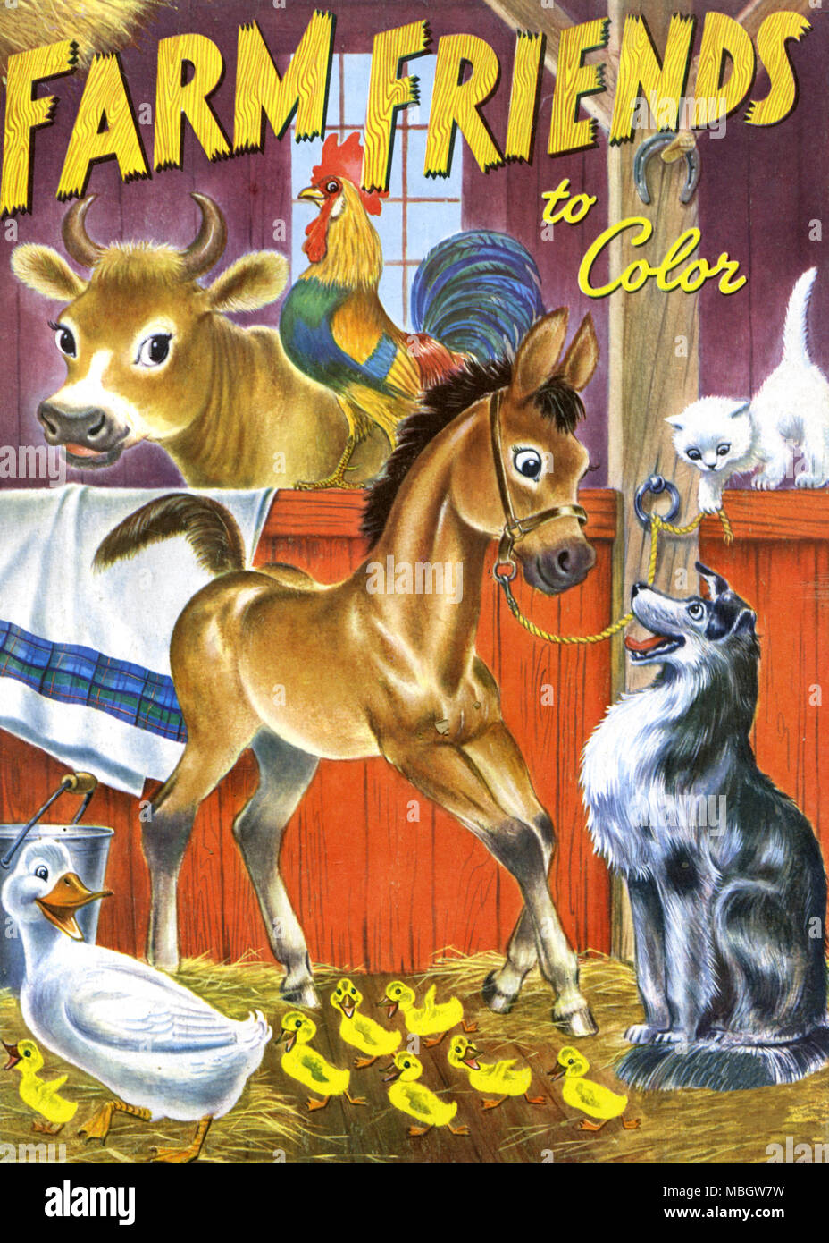 Farm Friends to Color Stock Photo - Alamy