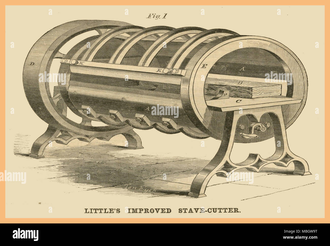 Little's Improved Stave Cutter for Barrel Manufacturing Stock Photo - Alamy