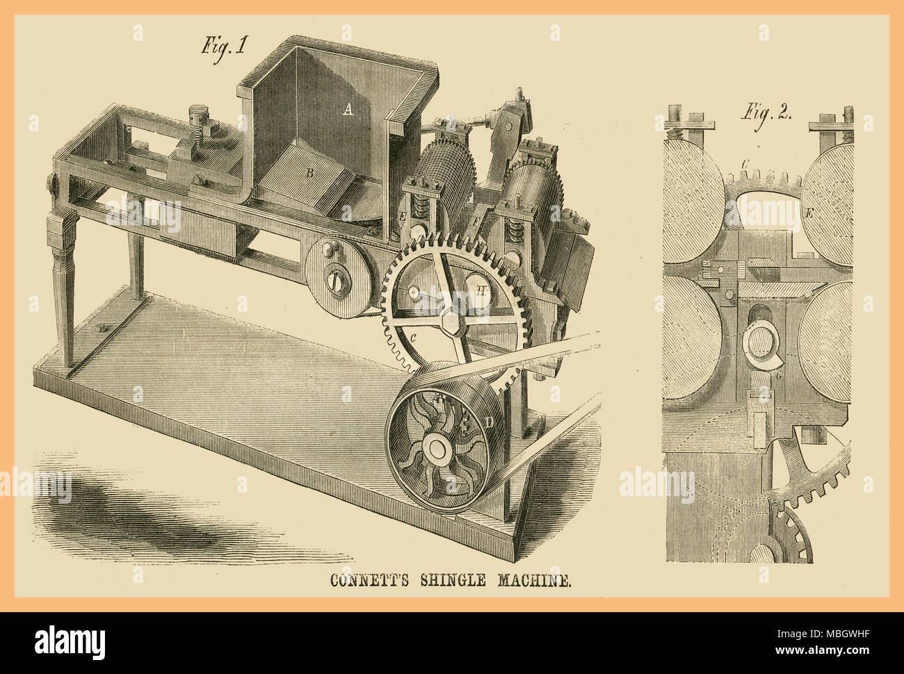 Connett's Shingle Machine Stock Photo - Alamy