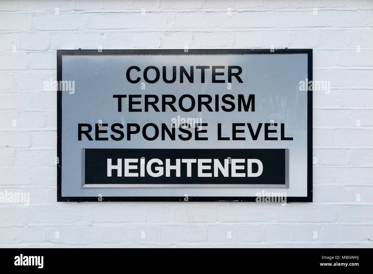 Warning sign at the historic Naval dockyard, Portsmouth, to show ...