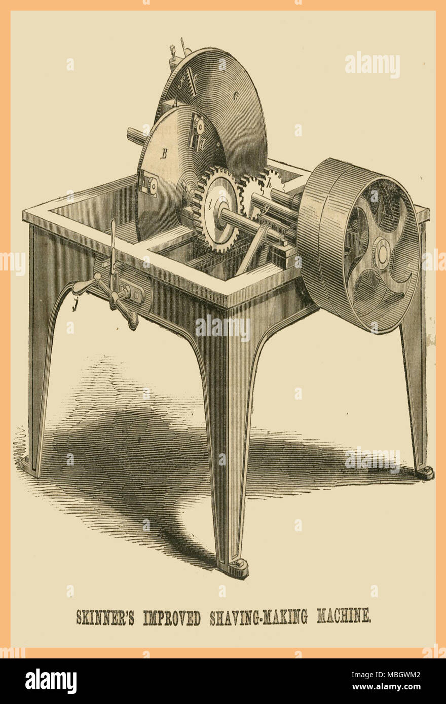 Skinner's Improved Shaving-Making Machine Stock Photo - Alamy