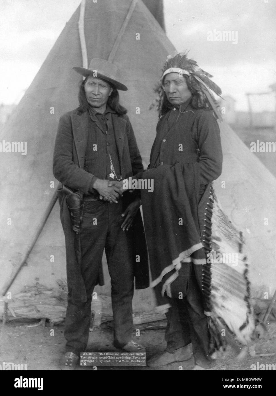 Red Cloud & American Horse Stock Photo - Alamy