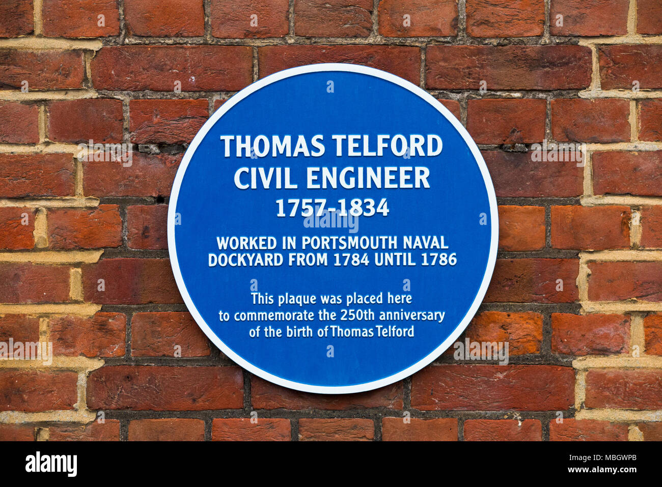 Blue plaque to Thomas Telford famous civil engineer, who worked at ...