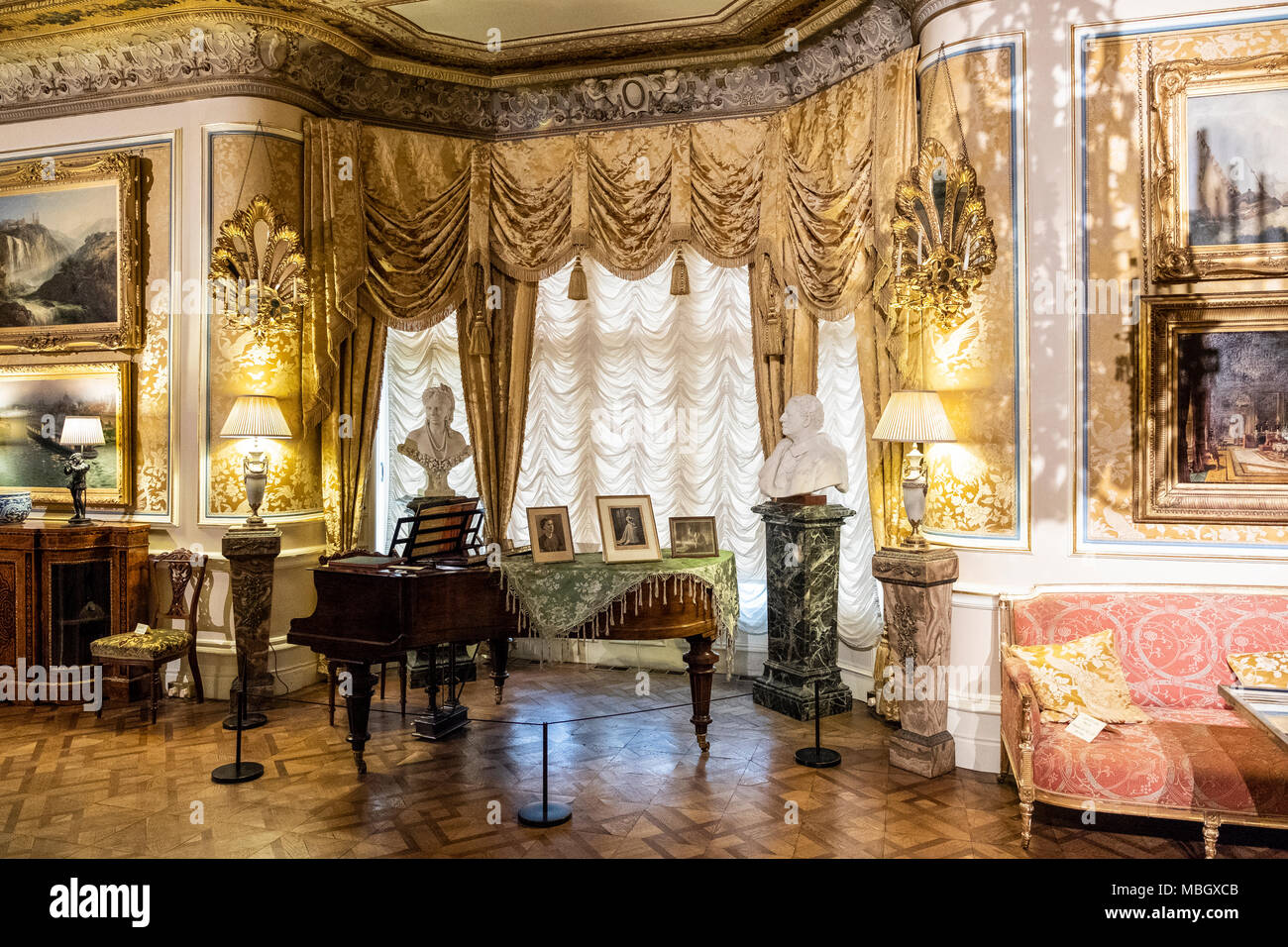 The Reception rooms inside Cliffe Castle Museum, Keighley, Bradford ...