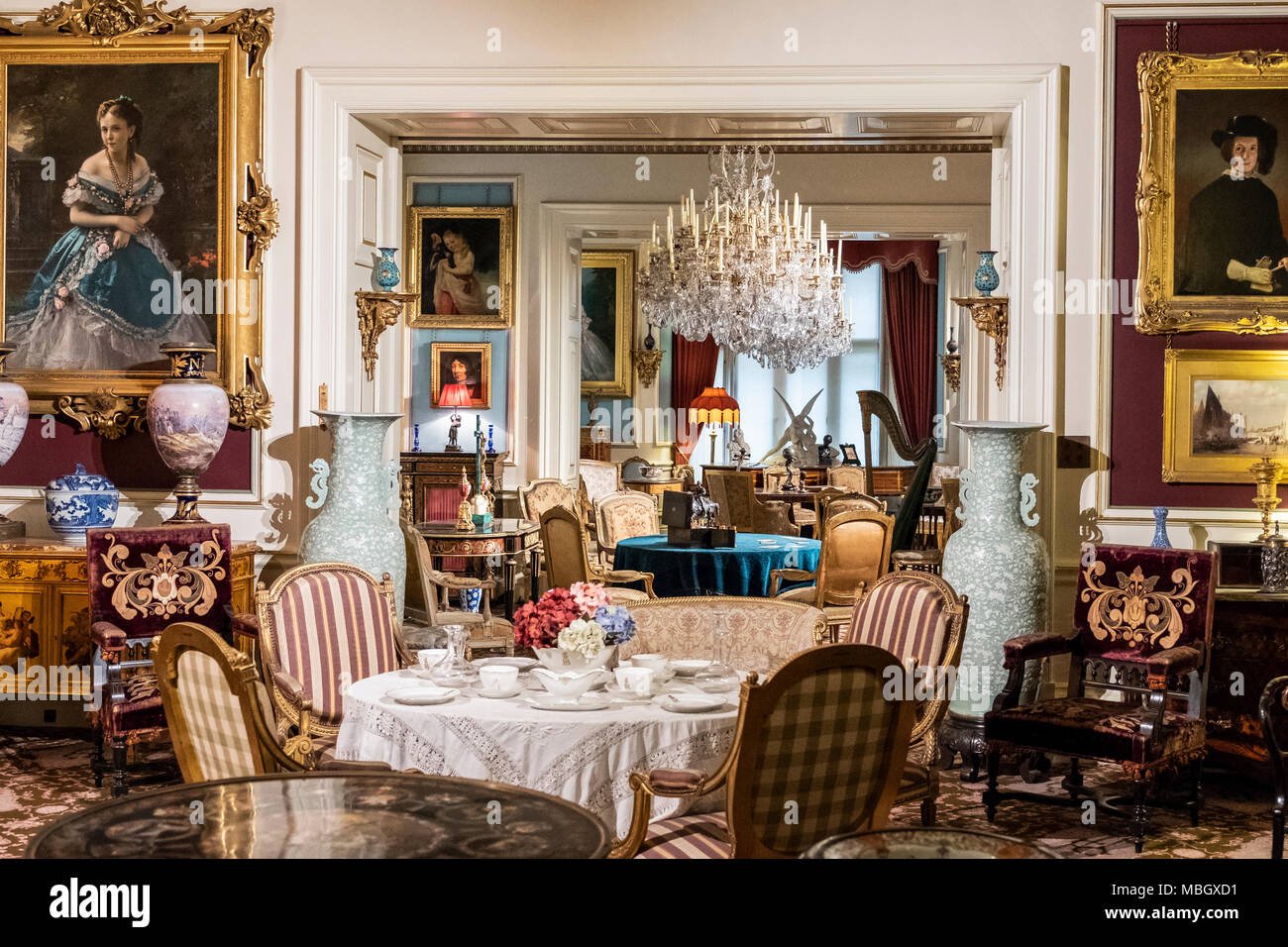 The Reception rooms inside Cliffe Castle Museum, Keighley, Bradford ...