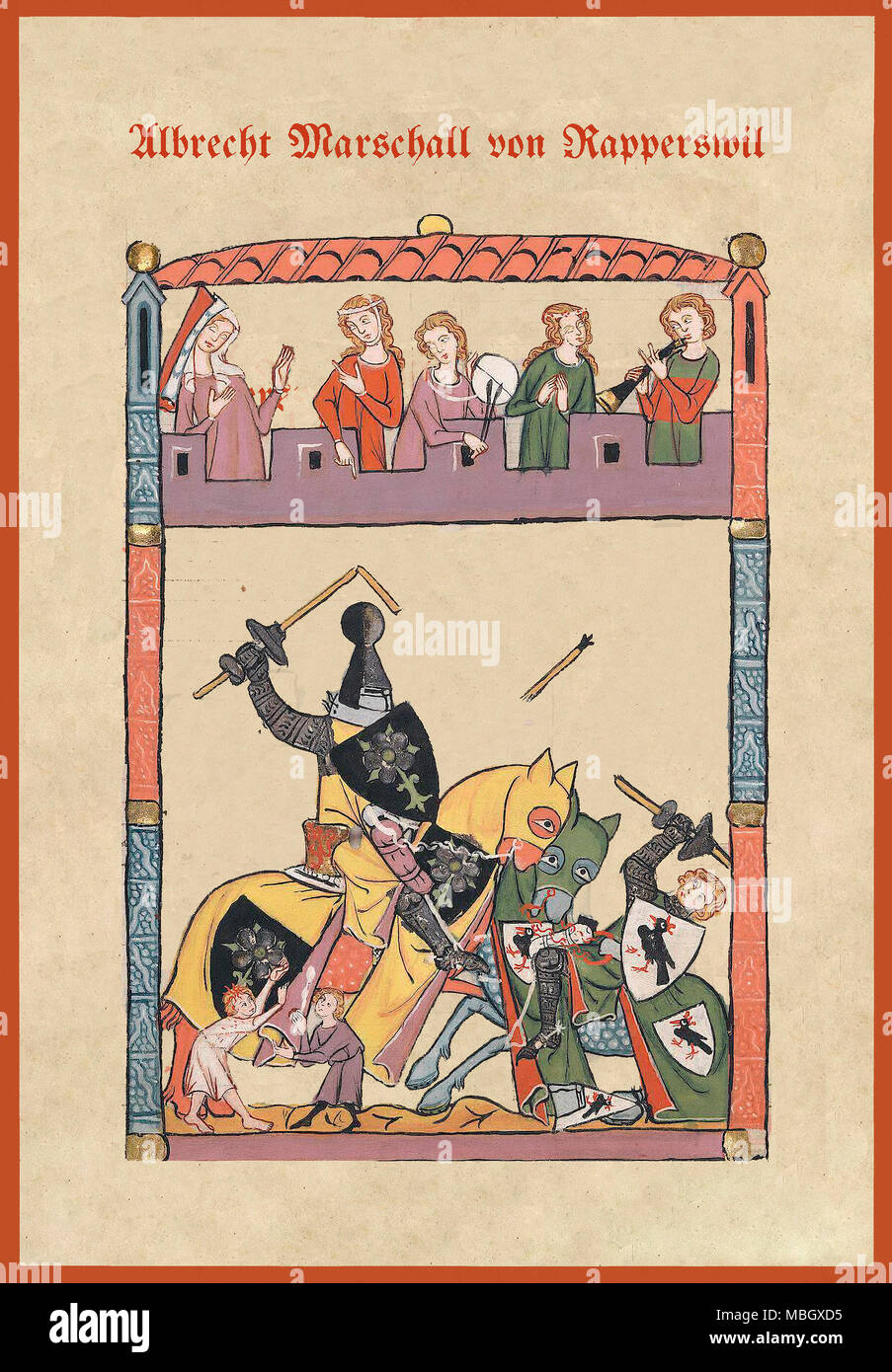 Albrecht Marschall von Rapperswil Vanquishes an Opposing Knight Stock ...