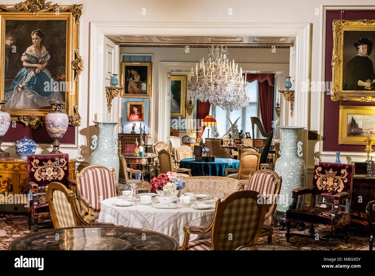 The Reception rooms inside Cliffe Castle Museum, Keighley, Bradford ...