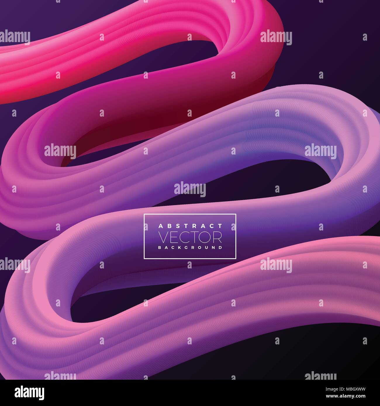 Abstract 3d Colorful Curve Line Background Vector Liquid Fluid