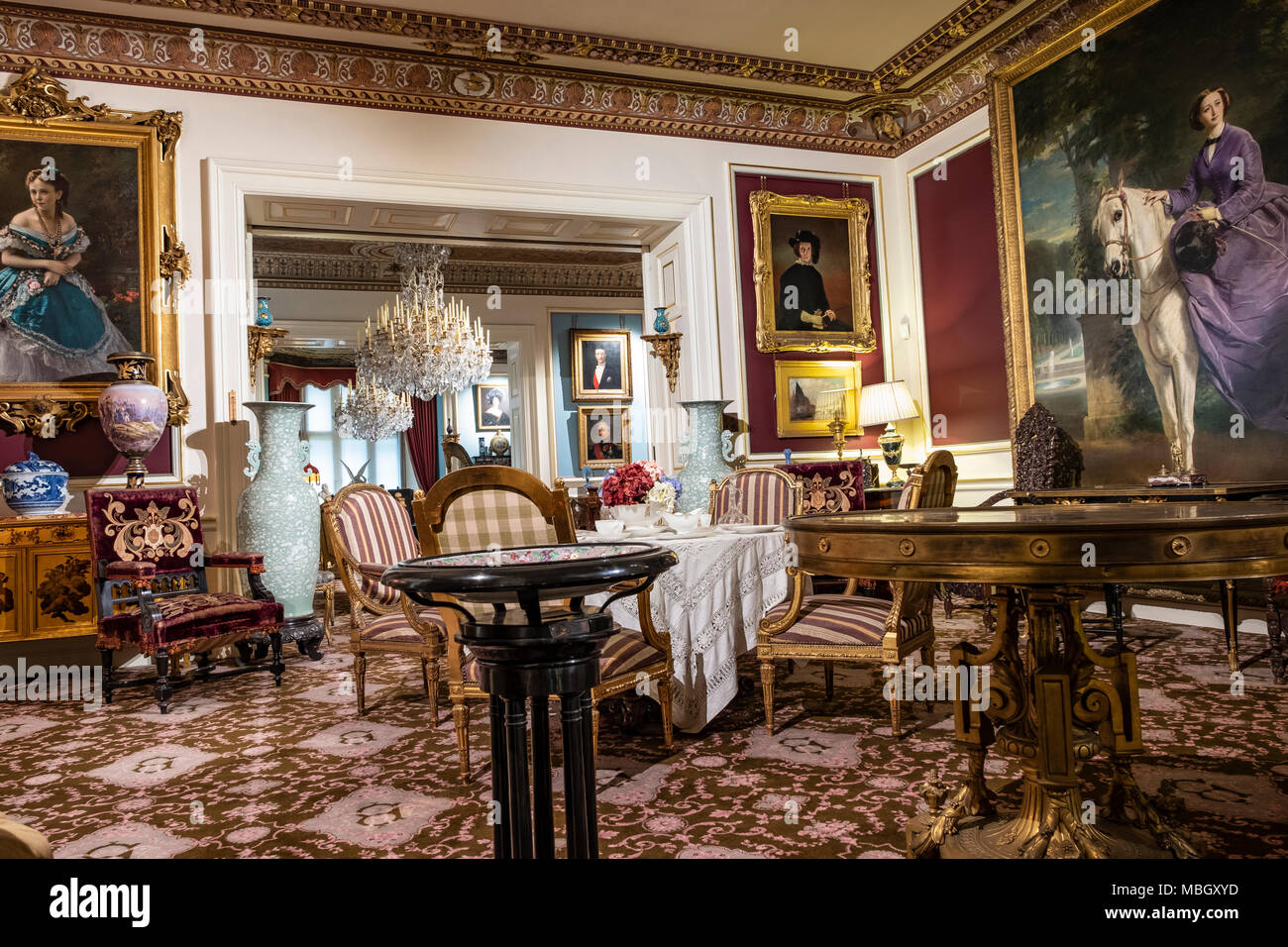 The Reception rooms inside Cliffe Castle Museum, Keighley, Bradford ...