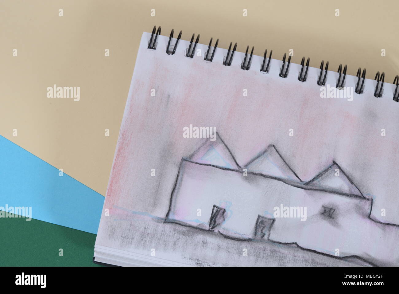 Architecture Drawing of Buildings Stock Photo - Alamy