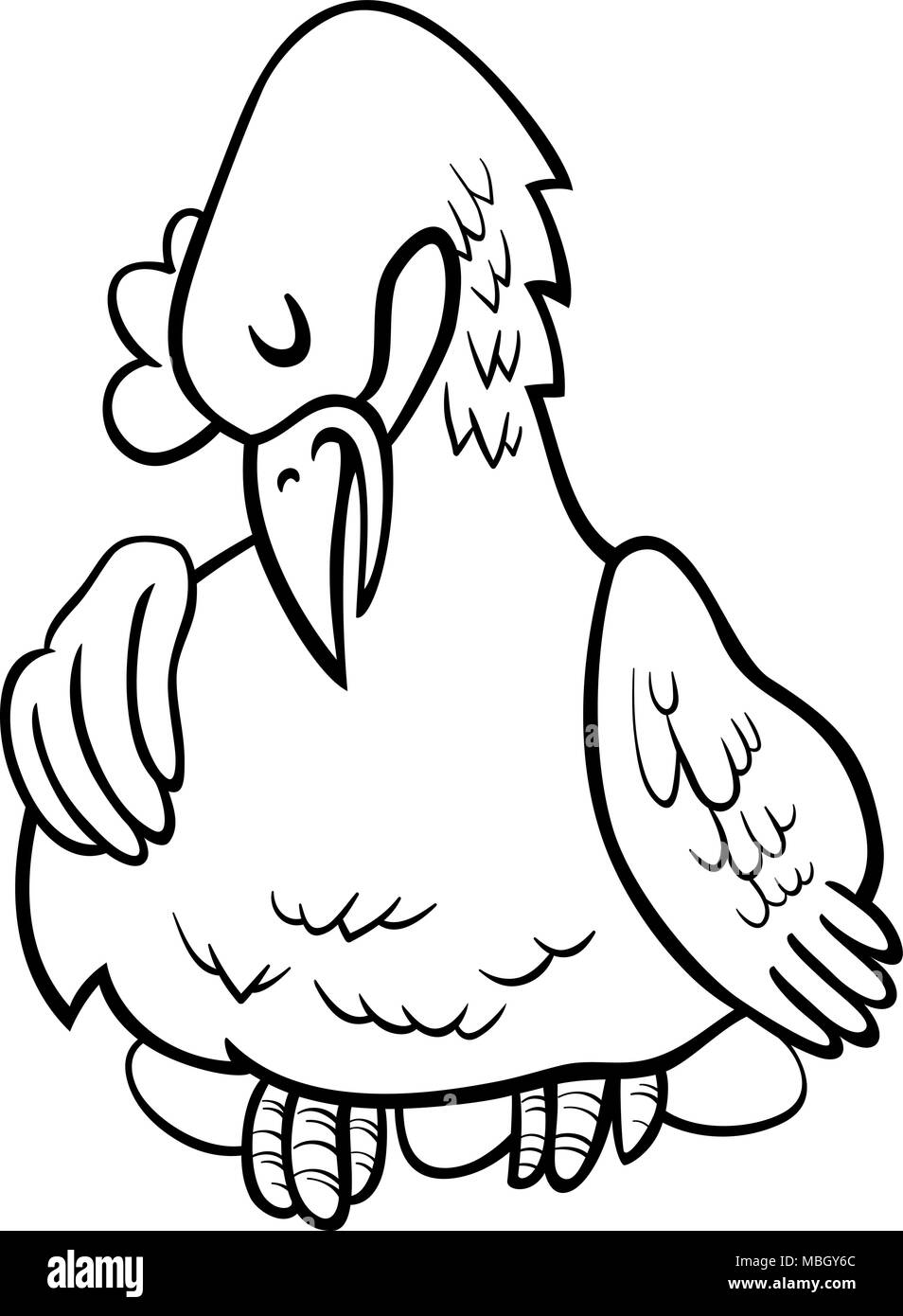 Cartoon Hen On Eggs Black and White Stock Photos & Images - Alamy