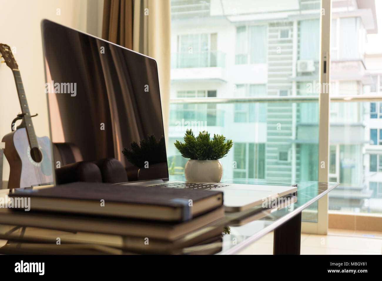 Modern interior of home work space Stock Photo - Alamy