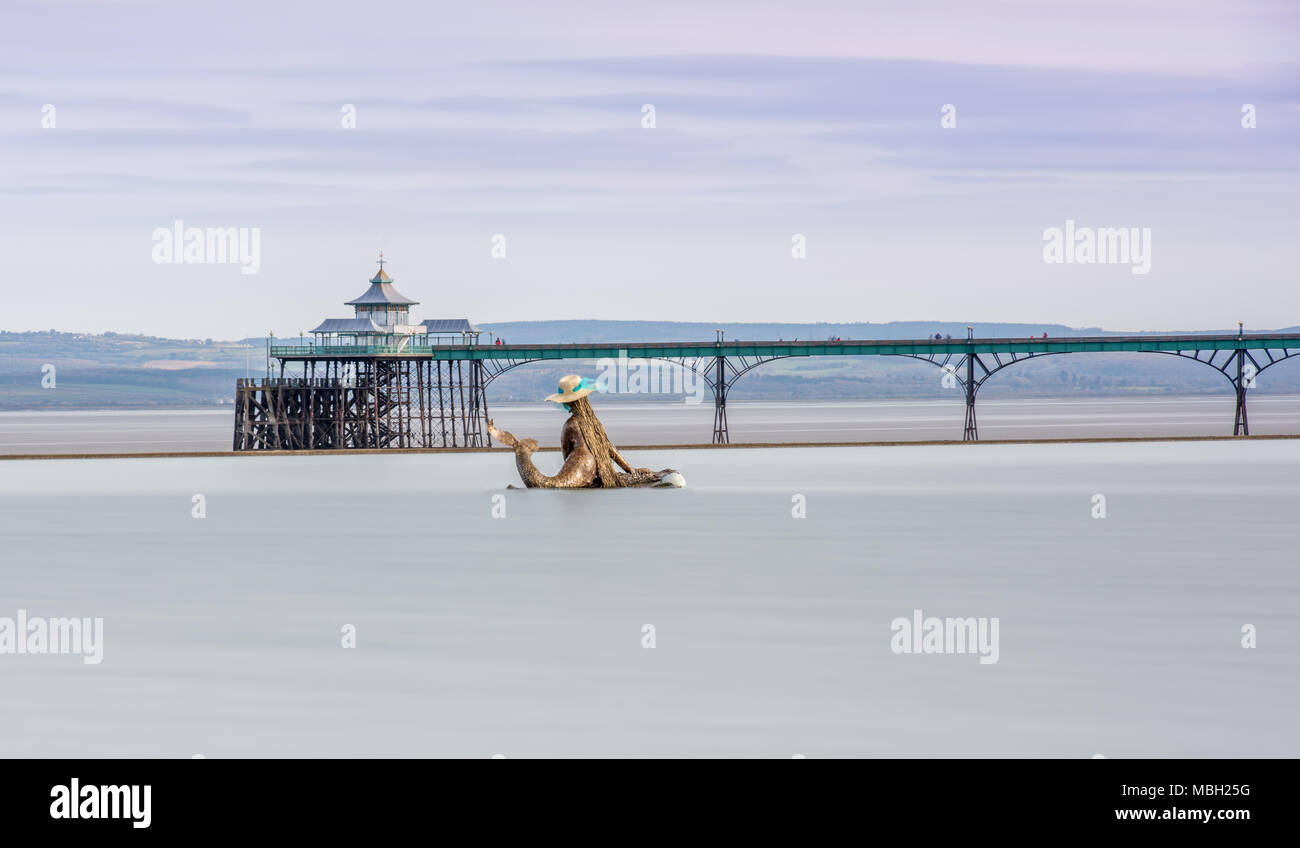 Clevedon Marine lake Stock Photo - Alamy