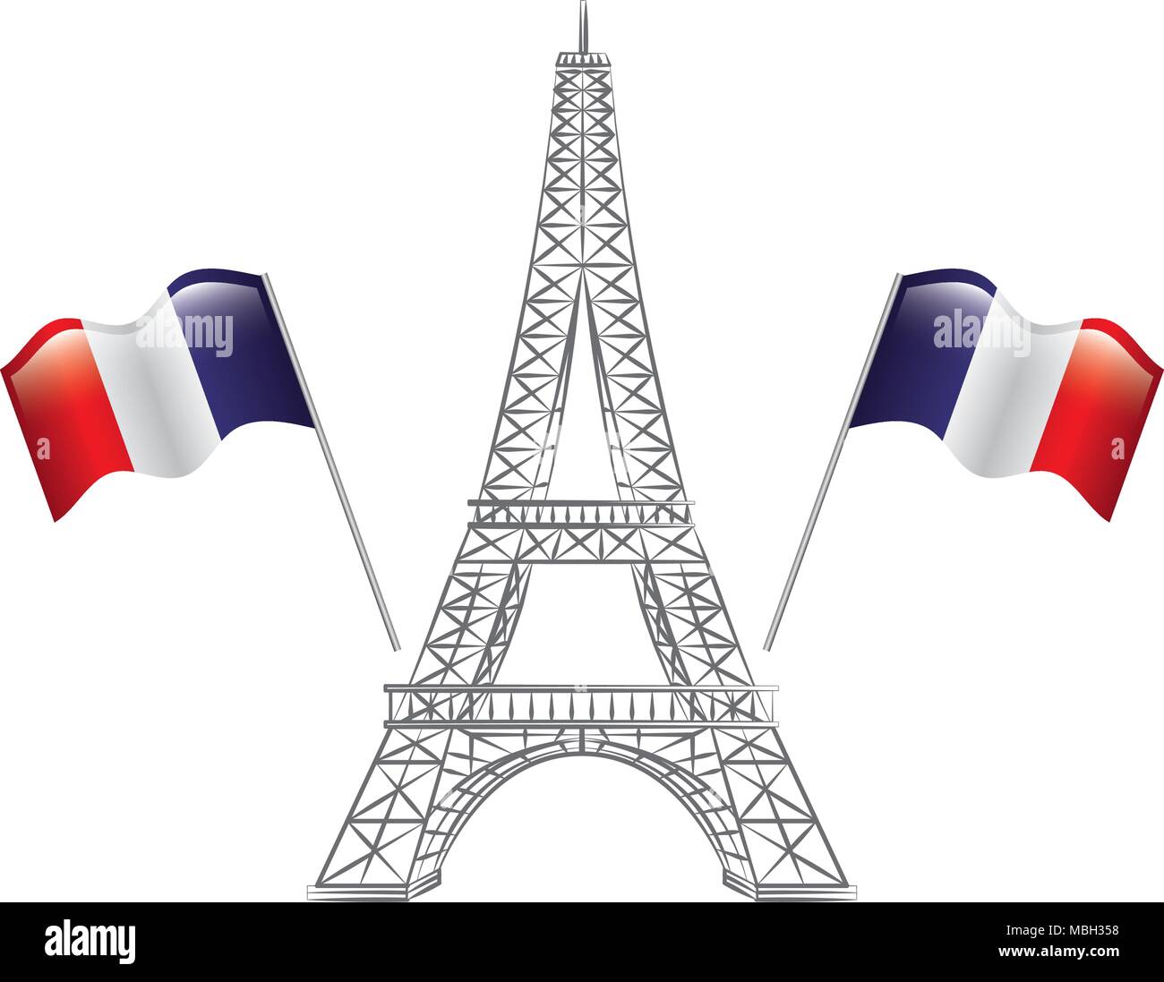 French woman eiffel tower Stock Vector Images - Alamy