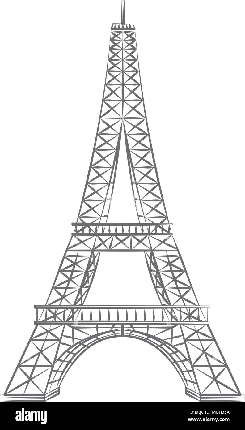 monument landmark france tower eiffel Stock Vector Image & Art - Alamy