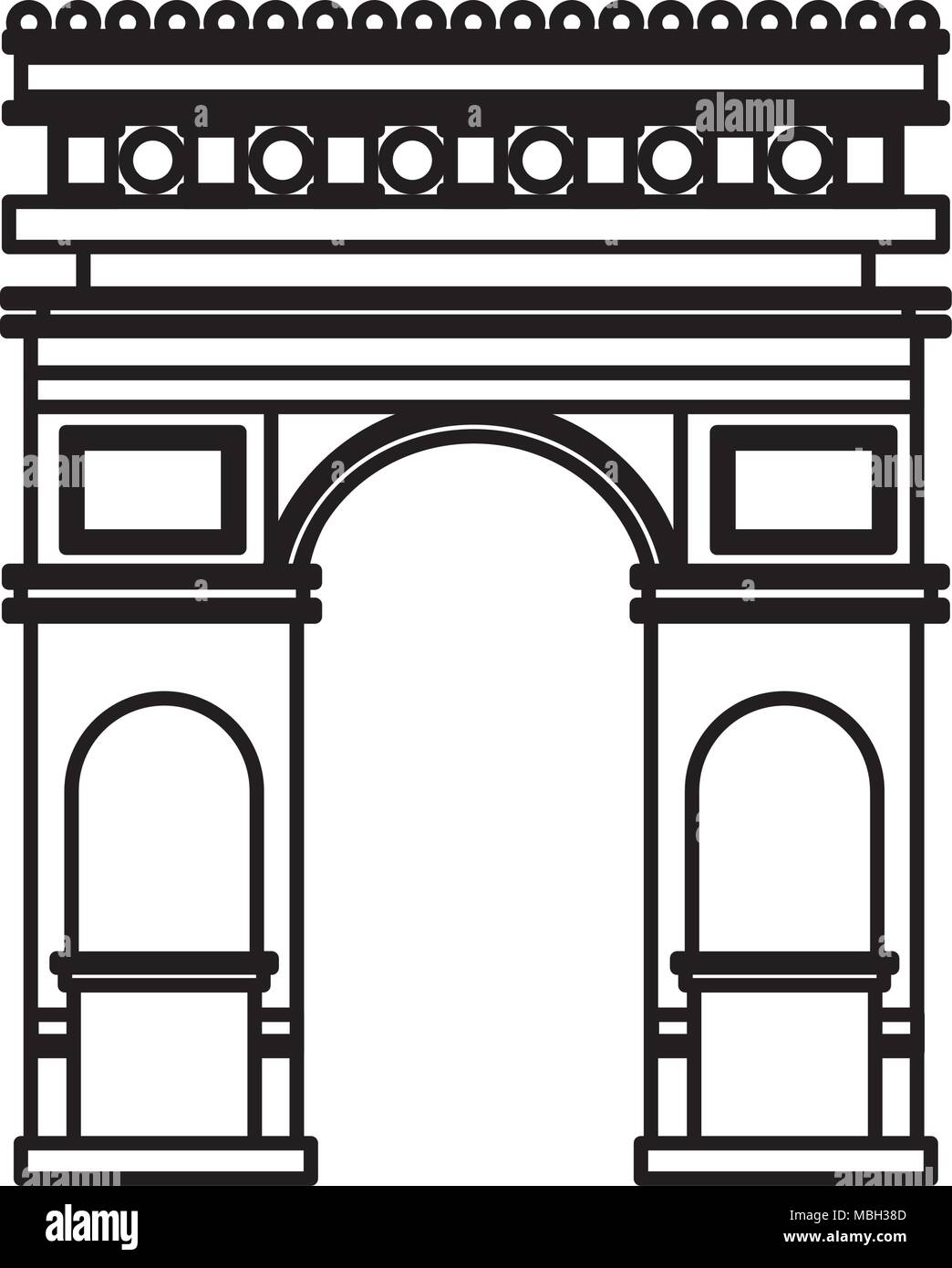 arch of triumph france paris monument Stock Vector Image & Art - Alamy