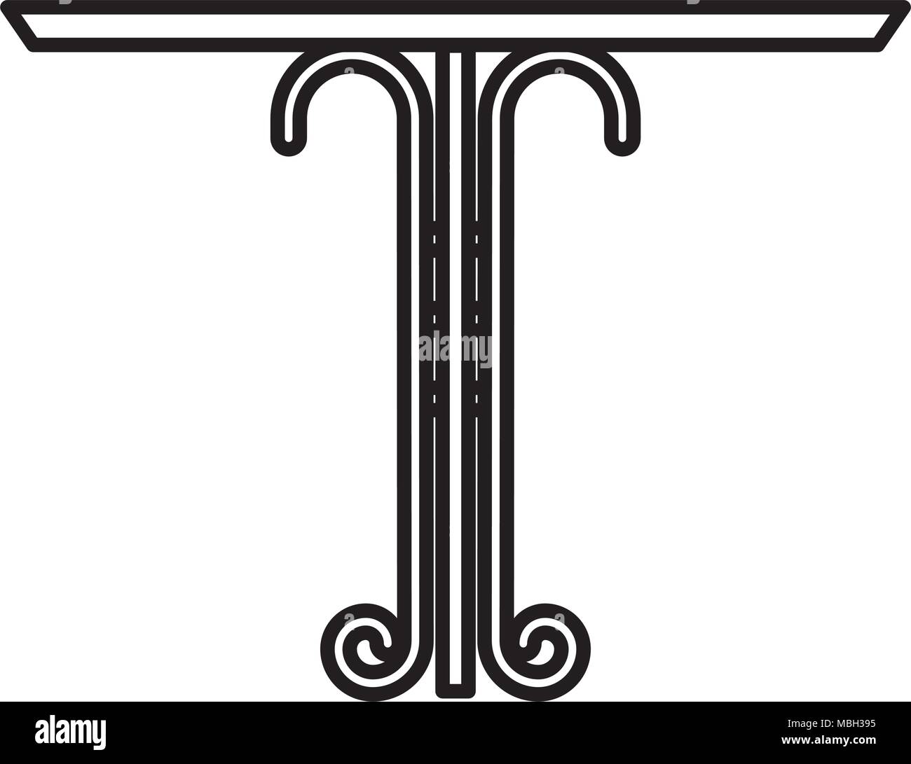 Terrace wooden chair Stock Vector Images - Alamy