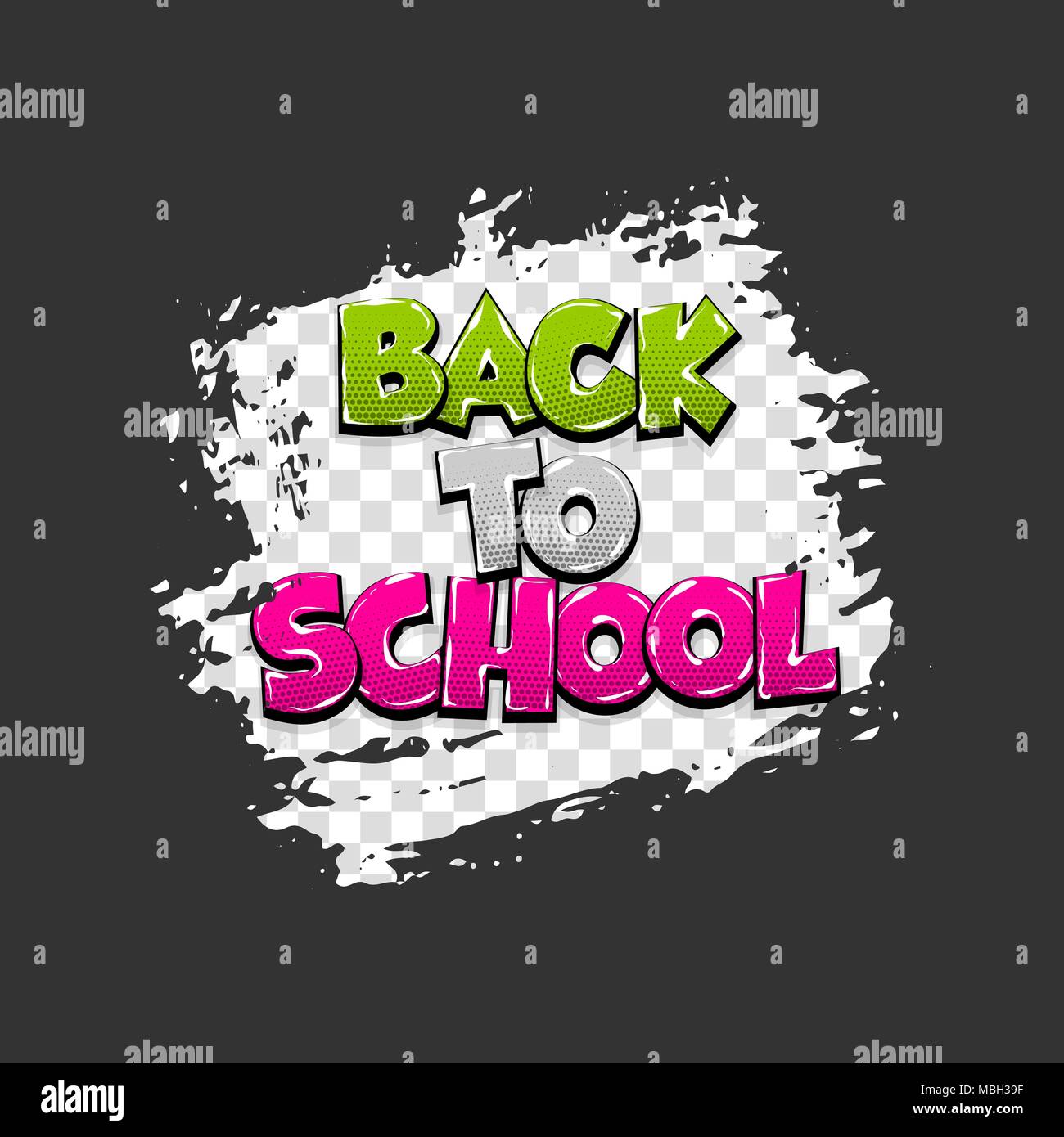 Back to school comic text pop art Stock Vector Image & Art - Alamy