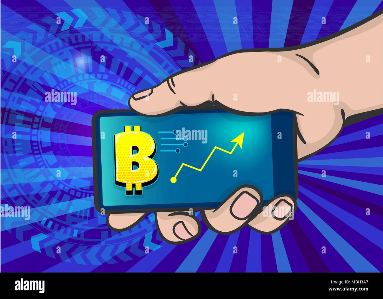 Hand retro mobile phone Stock Vector Images - Alamy