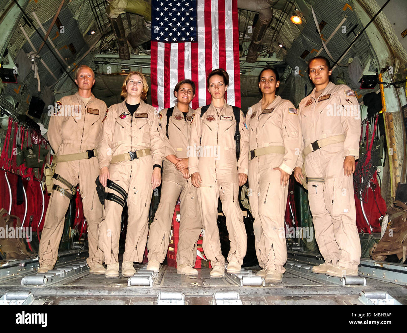 SOUTHWEST ASIA -- From left to right, Staff Sgt. Josie E. Harshe ...