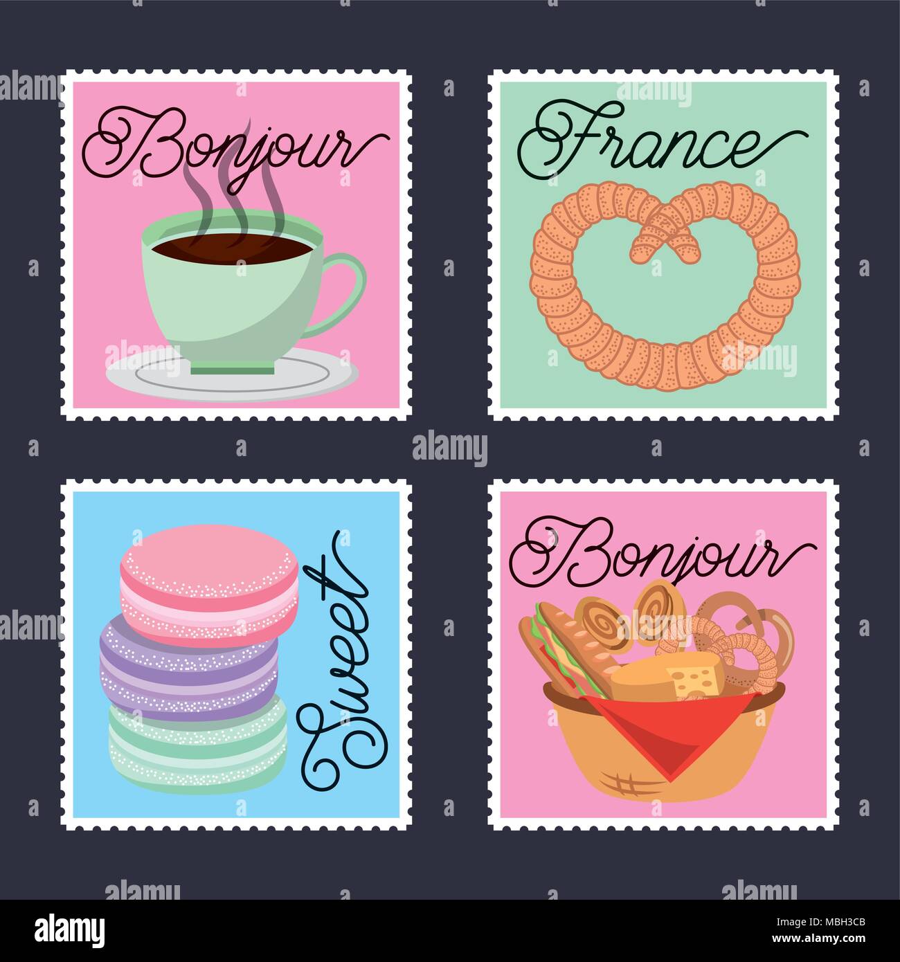 france paris card Stock Vector Image & Art - Alamy