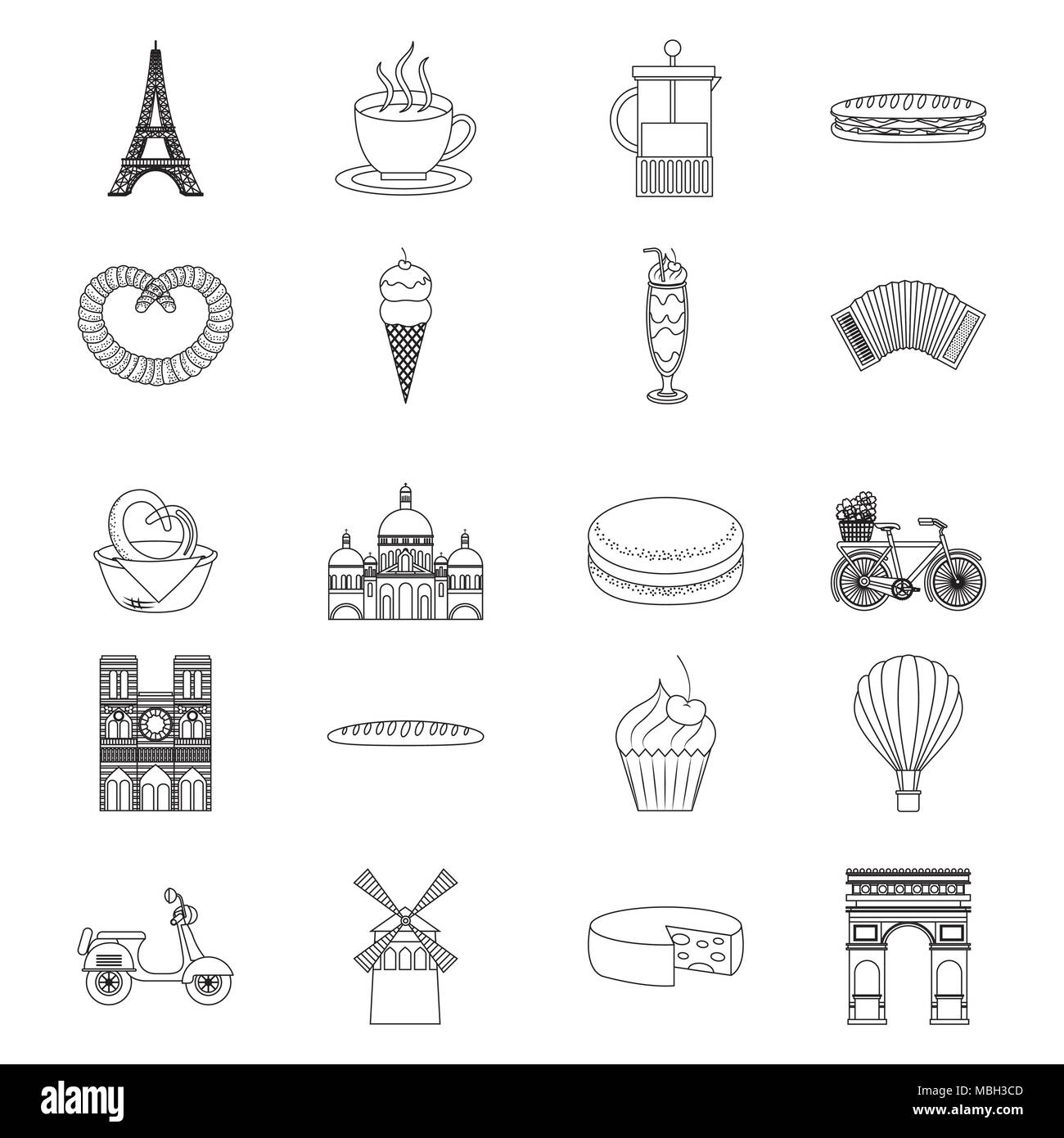 French monuments paris Cut Out Stock Images & Pictures - Alamy