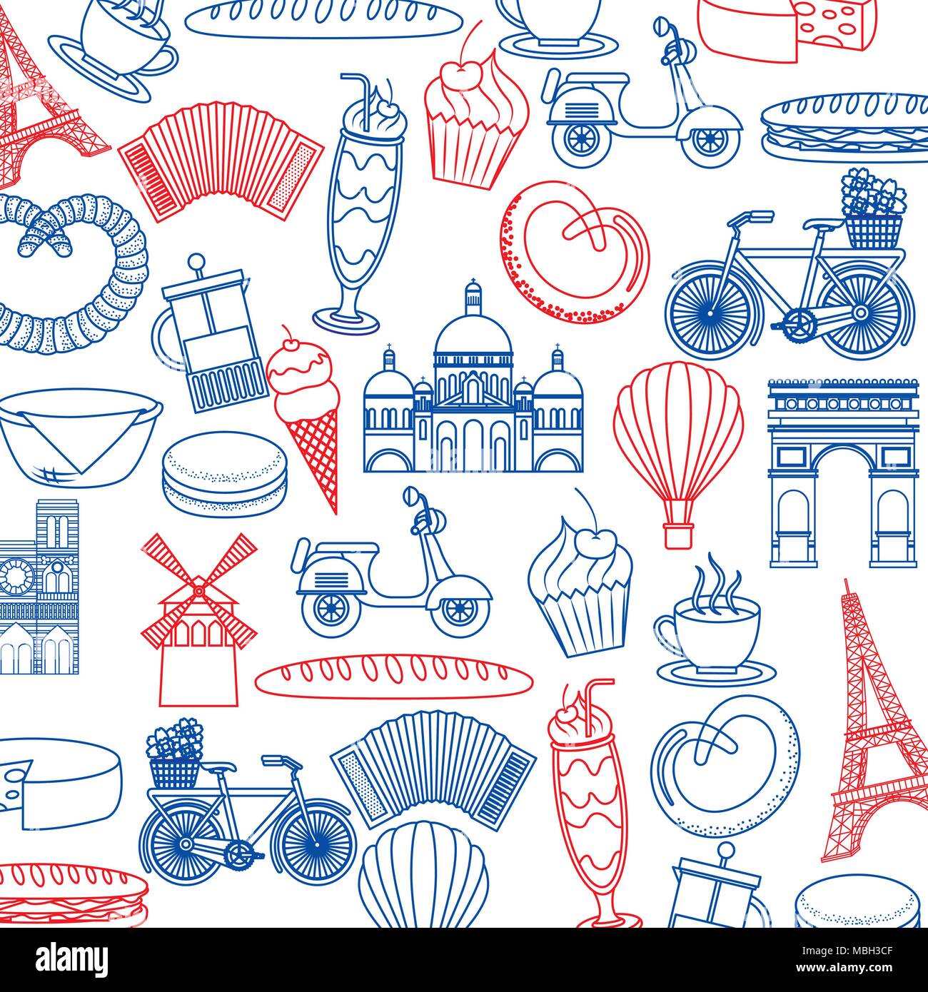 Paris louvre eiffel Stock Vector Images - Alamy